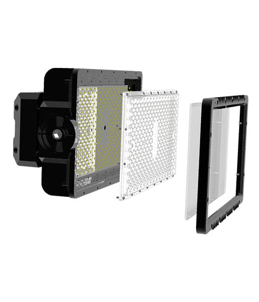 Foco Proyector LED 1000W, para Zonas deportivas.
